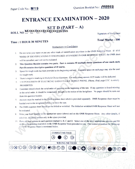 MA Conflict Analysis & Peace Building 2020 - Jamia Entrance Paper MA Conflict Analysis & Peace Building 2020 - Jamia Entrance Paper