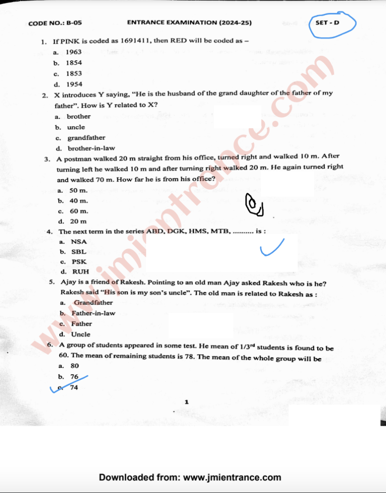 BA (Hons) Political & BA General 2024 - Jamia Question Paper