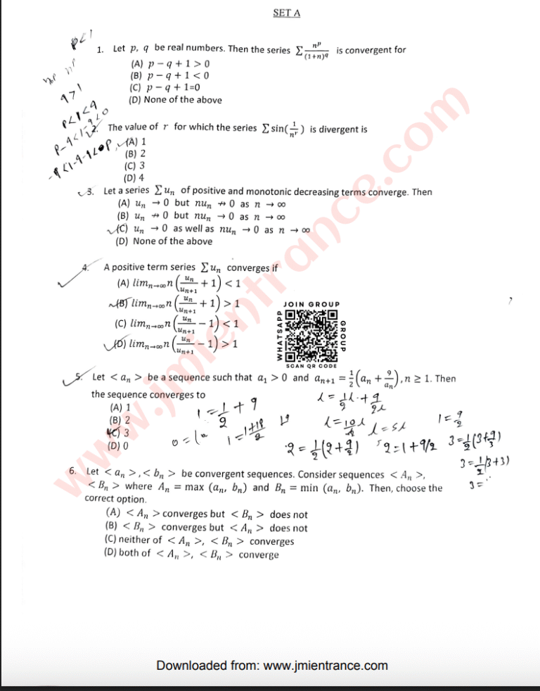 MSc Mathematics & MSc Maths with Computer Science 2025 - Jamia Entrance ...