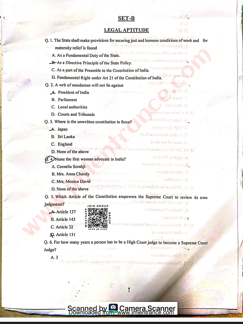 BA LLB (Hons) 2025 - Jamia Entrance Question Paper » JMIEntrance